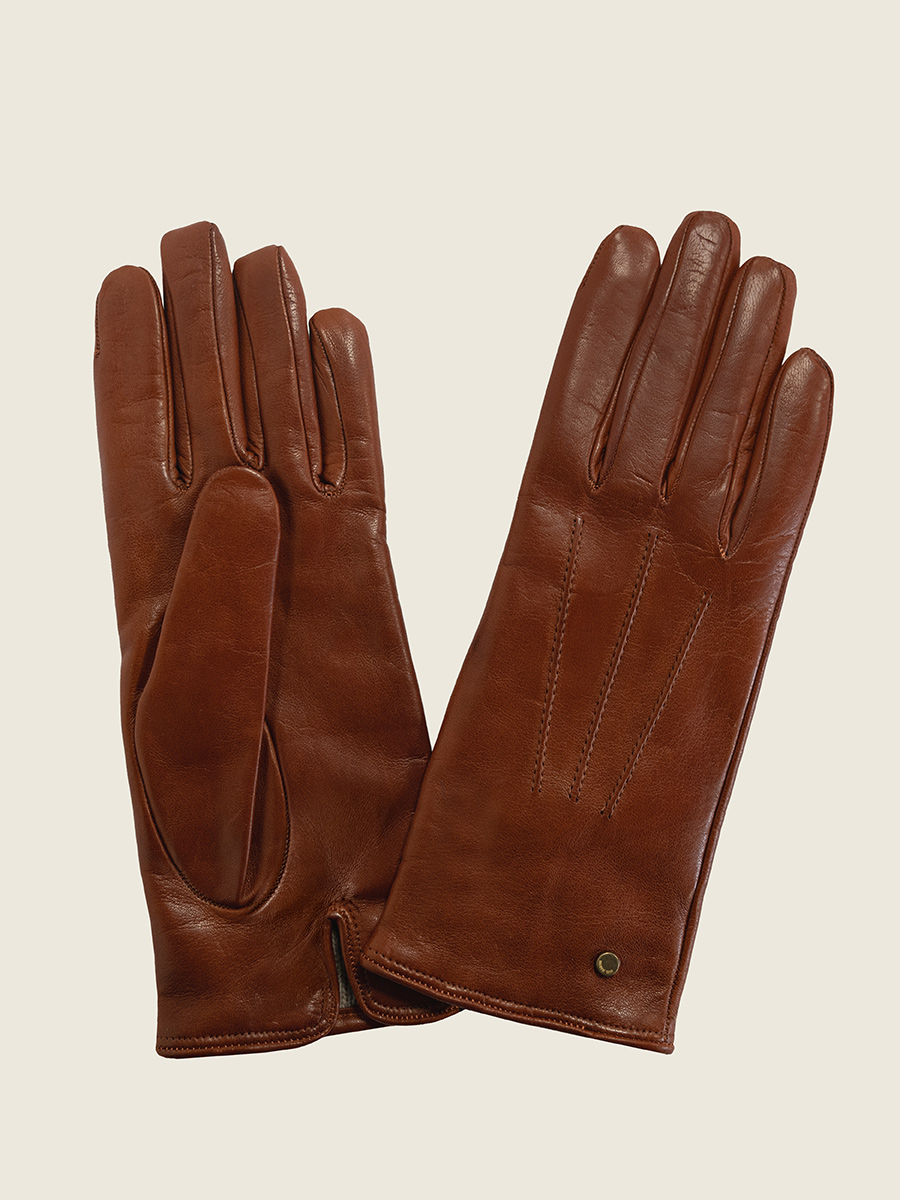 Light Brown Leather Gloves for Women Gloves Women Light Brown PAUL MARIUS