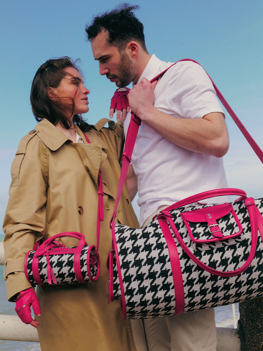 Pink Leather Travel Bag for Women - LeVoyageur XL Allure Fuchsia | PAUL ...